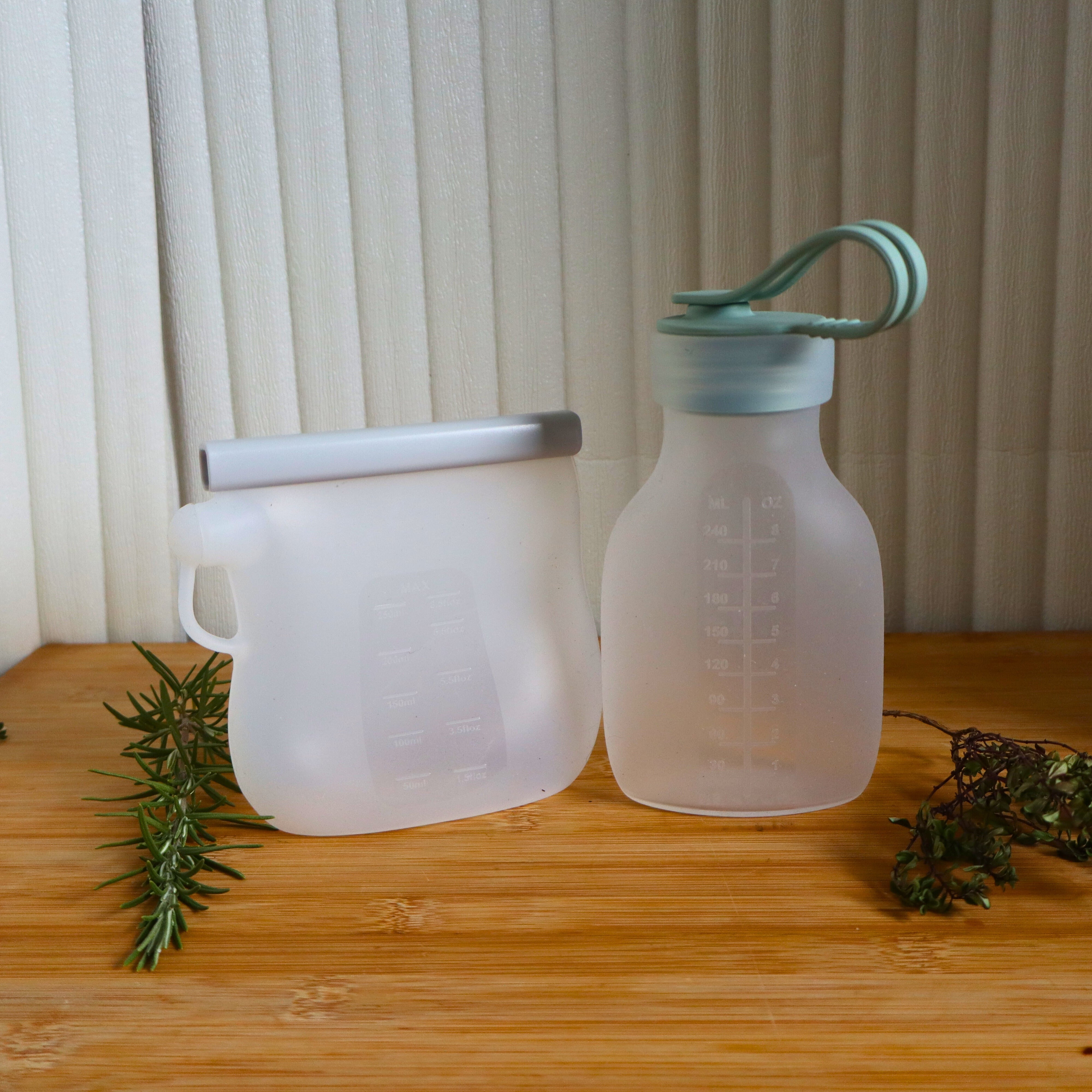 240ml & 250ml Silicone Baby Food Pouches - Eco Friendly Reusable Storage | Tiny Bloom NZ – Tiny ...